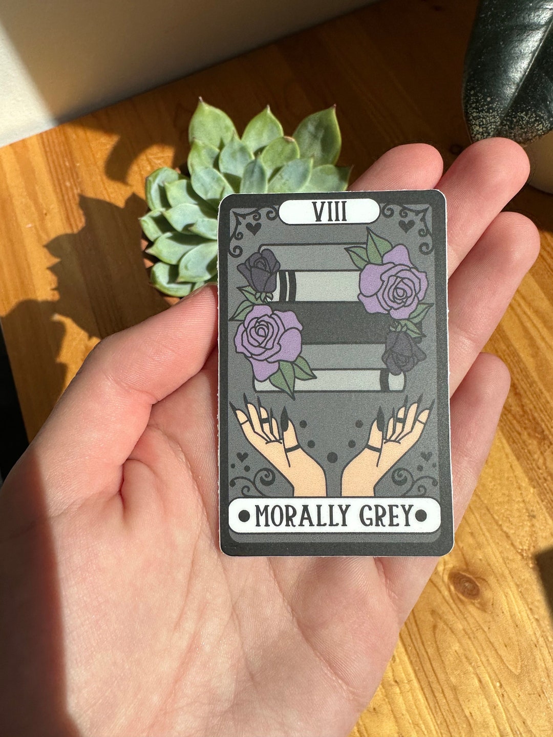 Morally Grey Tarot Sticker, Dark Romance Trope, Book Tropes, Bookish ...