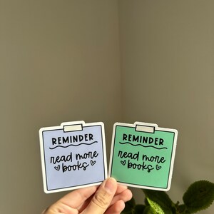 Reminder: Read More Books Sticker, Bookish Sticker, Reader Sticker ...
