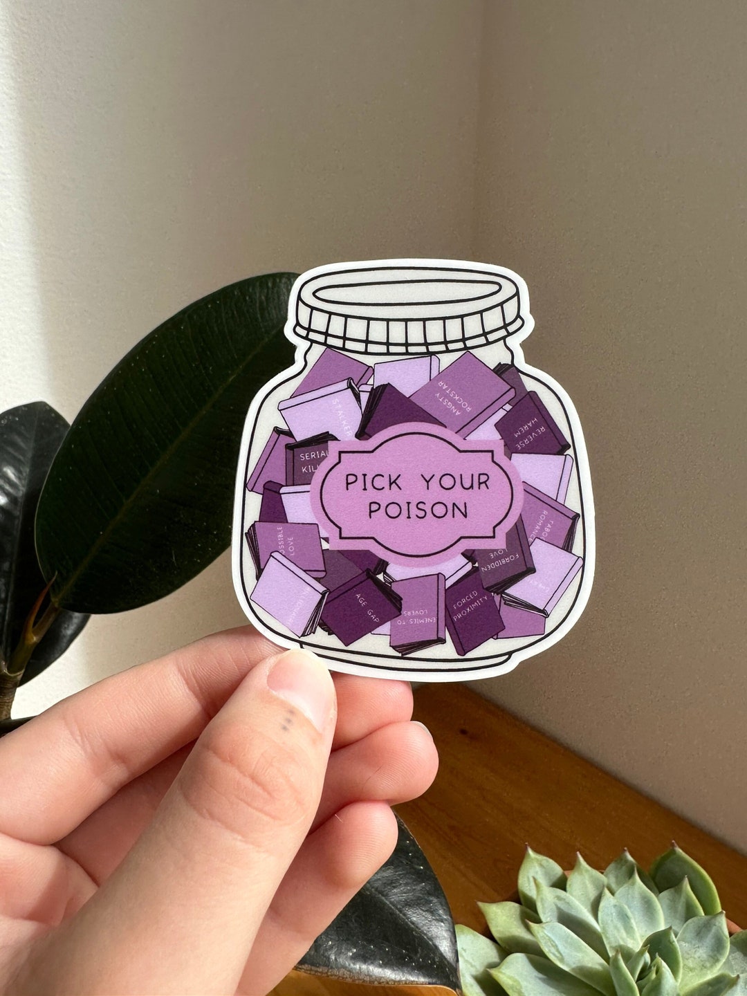 Pick Your Poison Book Tropes Sticker, Enemies to Lovers, Age Gap ...