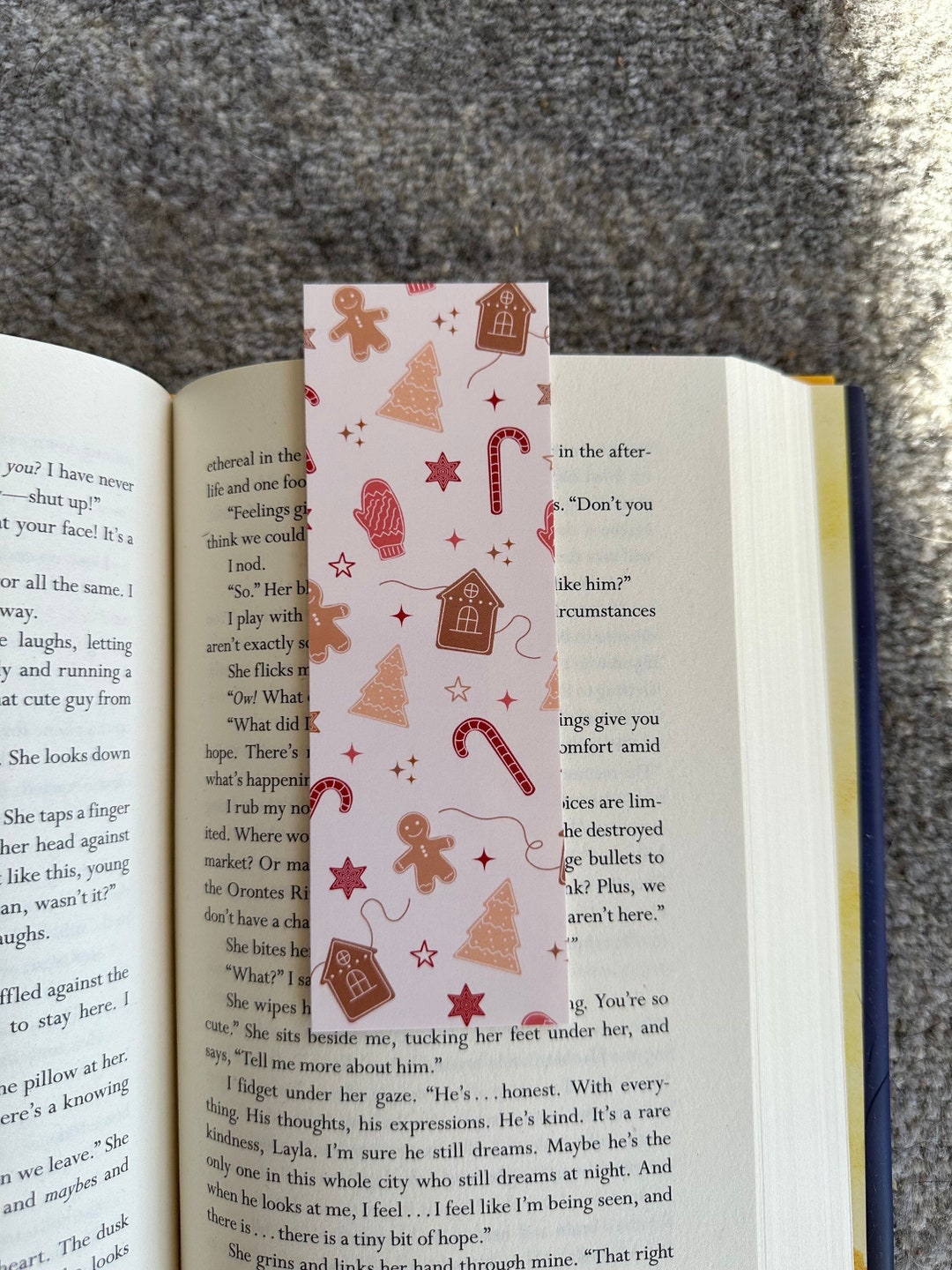 Gingerbread House Christmas Bookmark, Holiday Bookmarks, Bookish Xmas ...