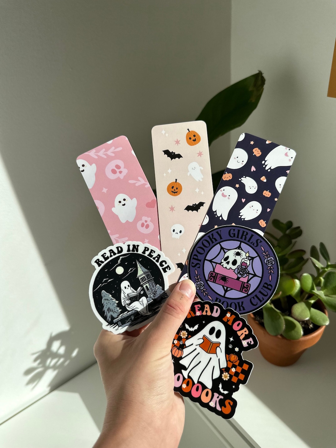 Spooky Bookish Bundle Pack 6 Items (3 Halloween Bookmarks and 3 ...