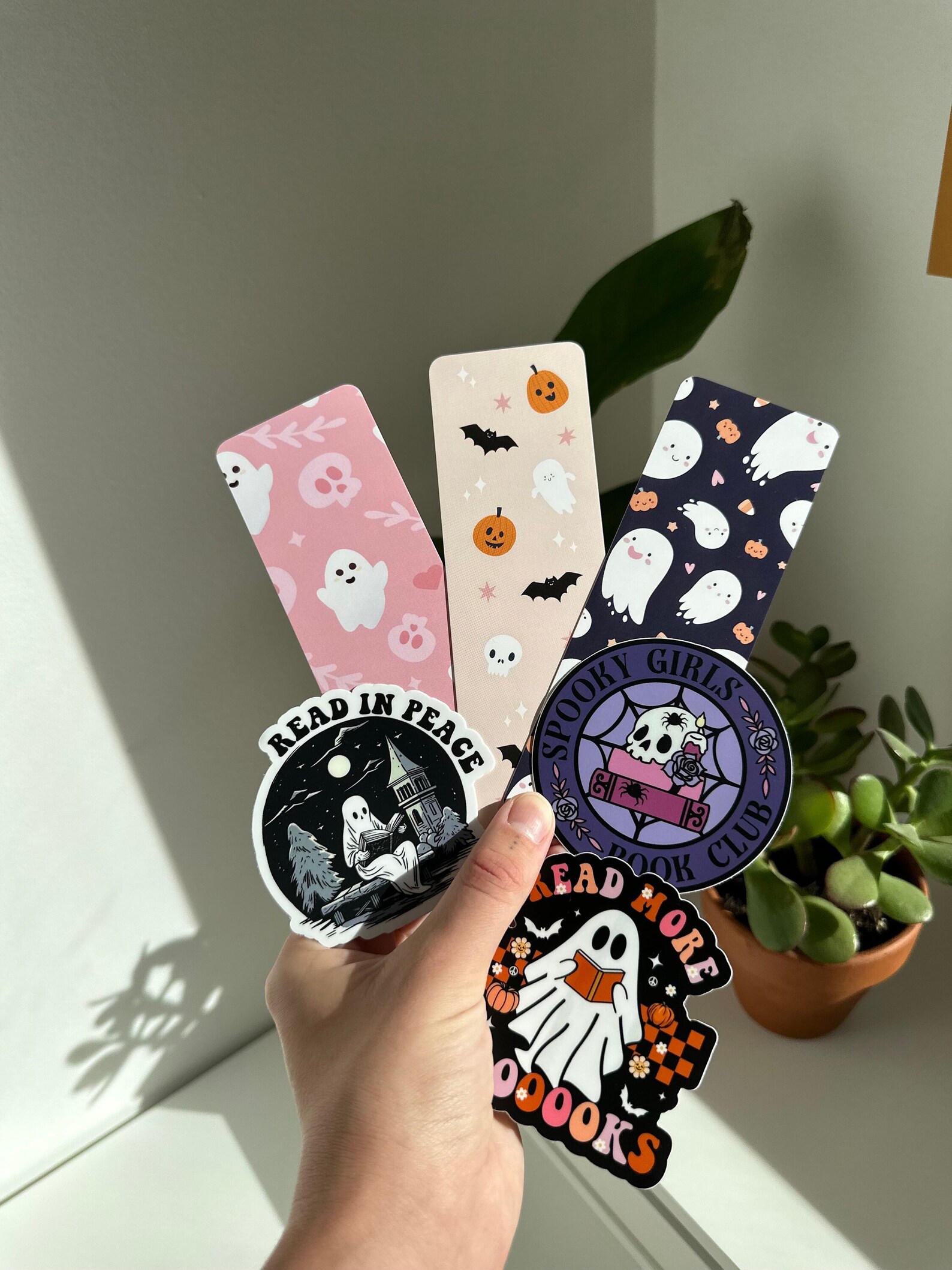Spooky Bookish Bundle Pack 6 Items (3 Halloween Bookmarks and 3 ...