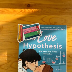 Ali Hazelwood Book Stack Sticker, the Love Hypothesis Sticker, Loathe ...