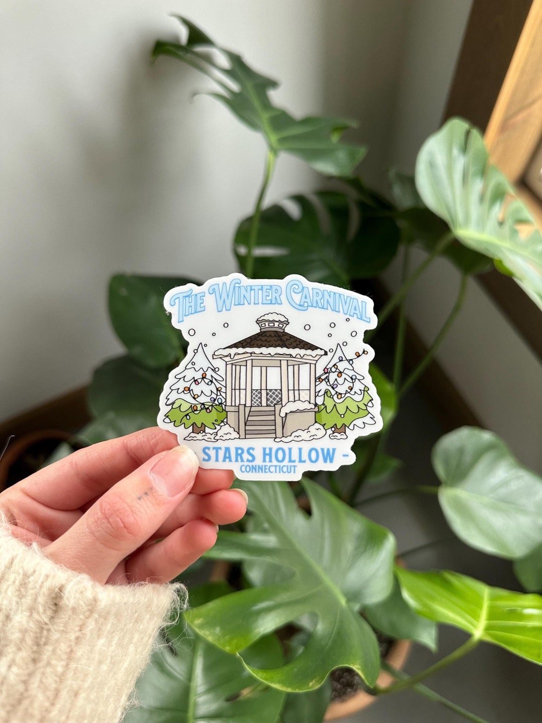 The Winter Carnival Stars Hollow Sticker, Cute Winter Bookish Sticker ...