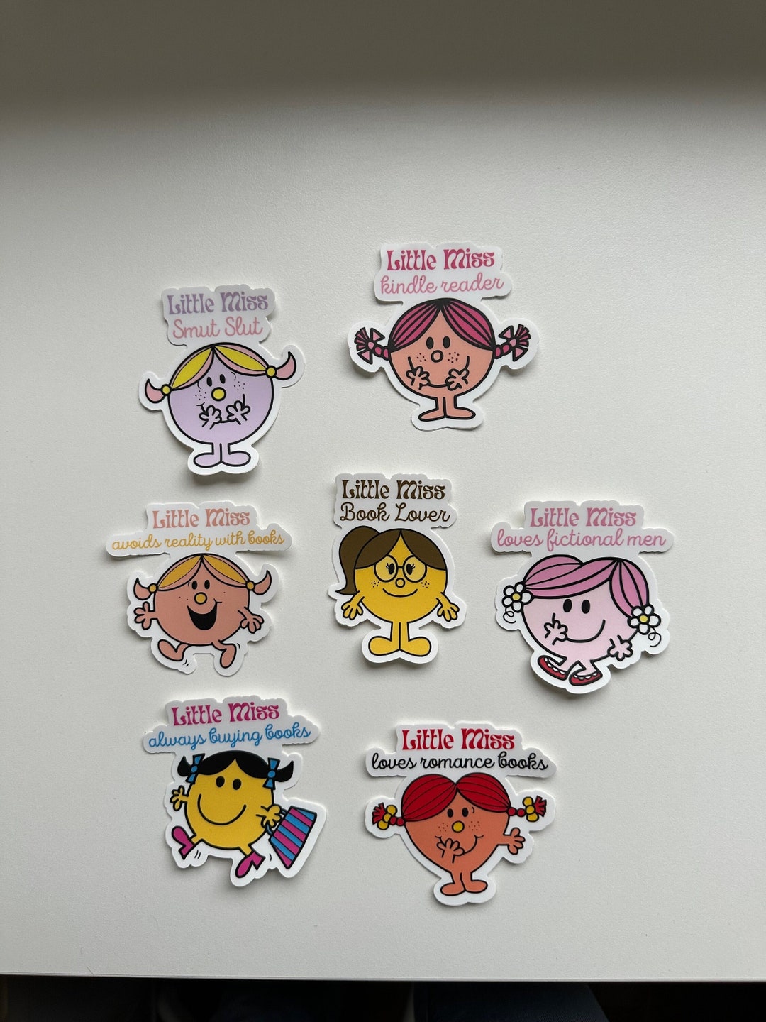 Little Miss Book Lover Sticker Bundle Pack of 7, Little Miss Reader ...