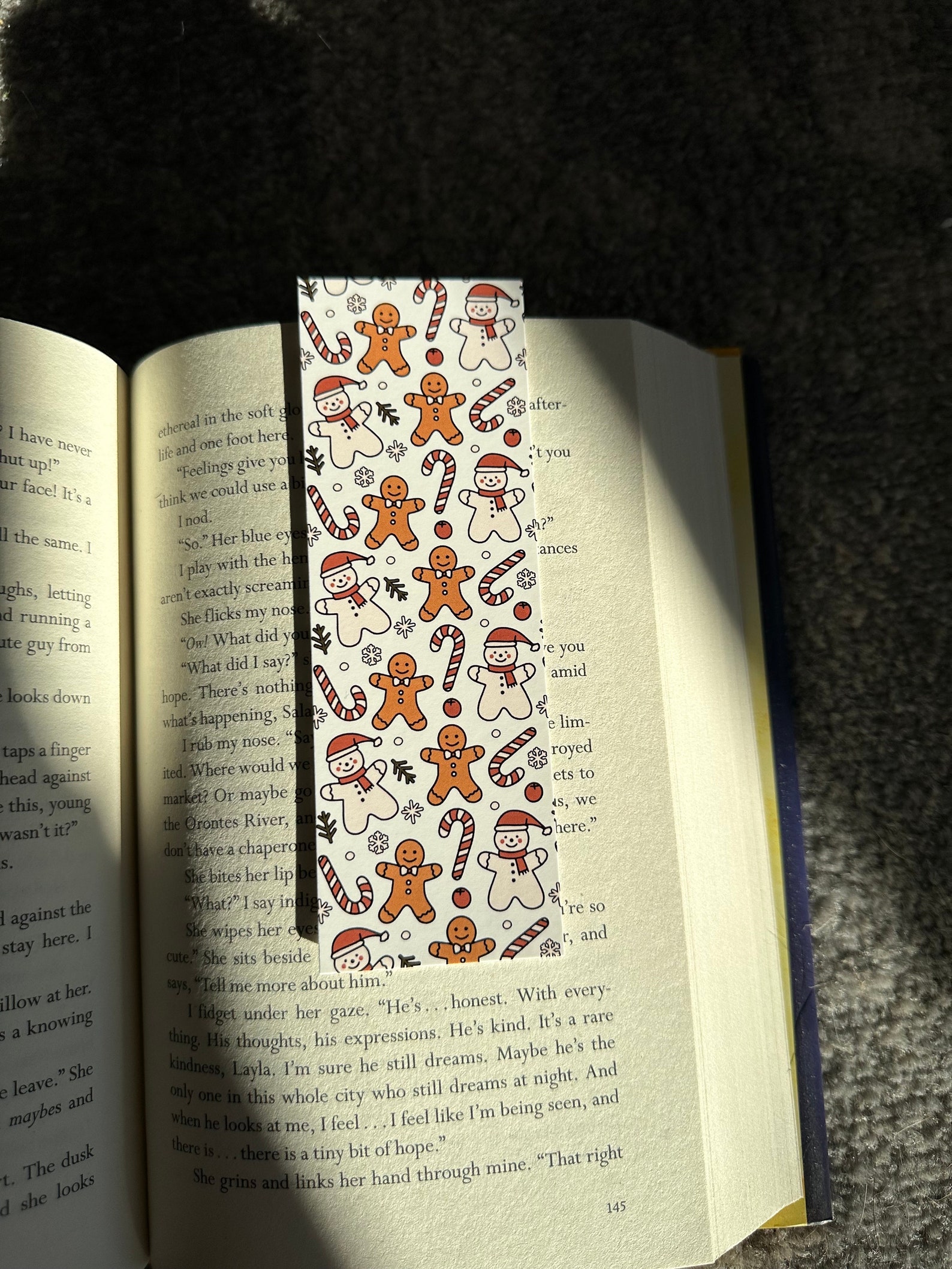 Gingerbread, Snowman and Candycane Bookmark, Holiday Bookmarks, Bookish ...