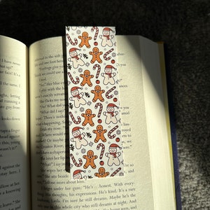 Gingerbread, Snowman and Candycane Bookmark, Holiday Bookmarks, Bookish ...