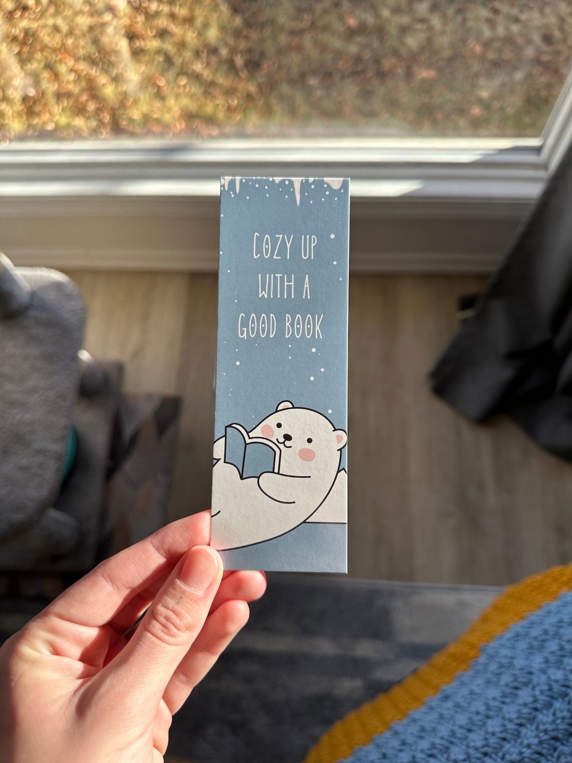 Cozy up With a Good Book Bookmark, Holiday Bookmarks, Cute Bookmarks ...
