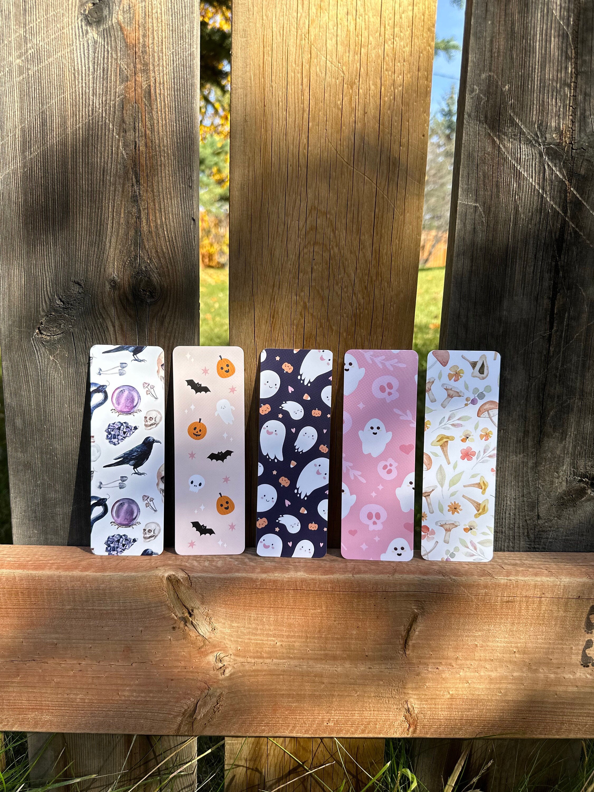 Spooky Bookish Bookmarks Bundle Pack of 5 | Cute Ghosties, Halloween ...