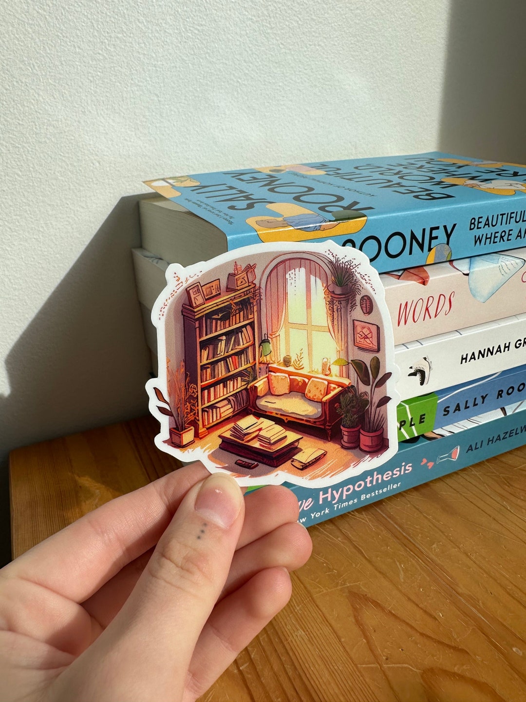 Cozy Reading Nook Sticker, Bookshelf Sticker, Reading Room Sticker ...