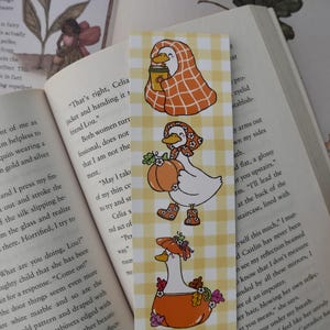 Fall Silly Goose Bookmark – Cozy Autumn Book Lover Gift, Fun Bookmark ...
