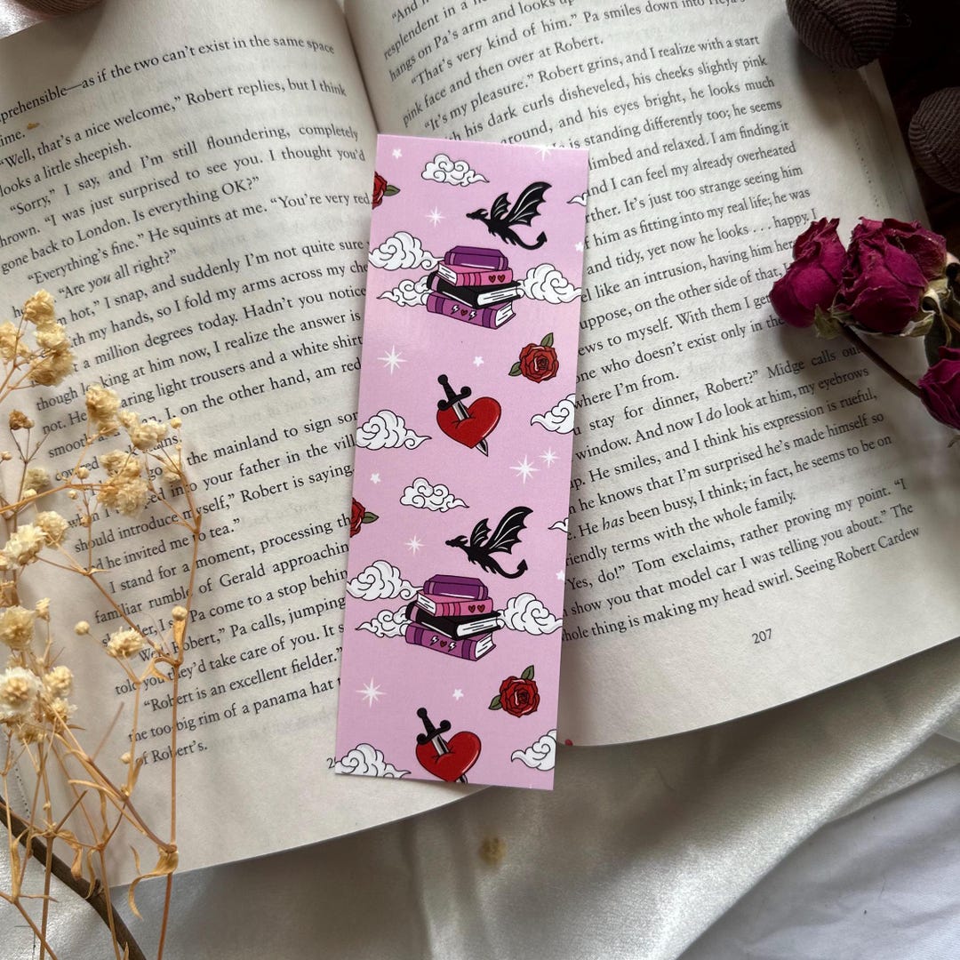 Romantasy Bookmark, Cute Bookmarks for Readers, Dragon Bookmark ...