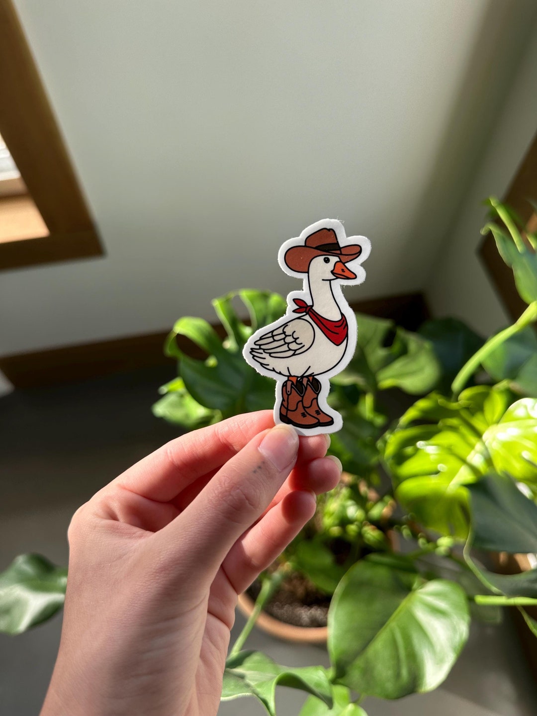 Cute Cowboy Goose Sticker - Etsy