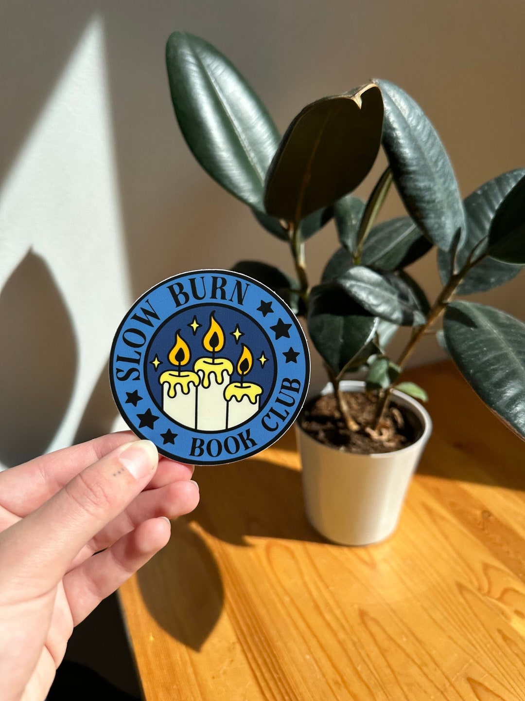 Slow Burn Book Club Sticker, Book Trope Stickers, Cute Bookish Sticker ...