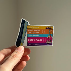 Emily Henry Book Stack Sticker, Book Lovers Emily Henry, Beach Read ...