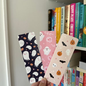 Spooky Bookish Bookmarks Bundle Pack of 3 | Cute Ghosties, Halloween ...