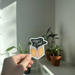Magic is Real Sticker, Reading is Magical, Cute Kindle Sticker, Bookish ...