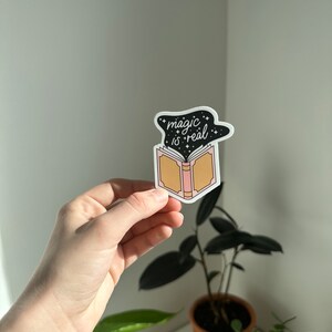 Magic is Real Sticker, Reading is Magical, Cute Kindle Sticker, Bookish ...