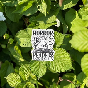 Horror Readers Book Club Sticker, Thriller Book Club, Psychological Thrillers, Scary Books ...