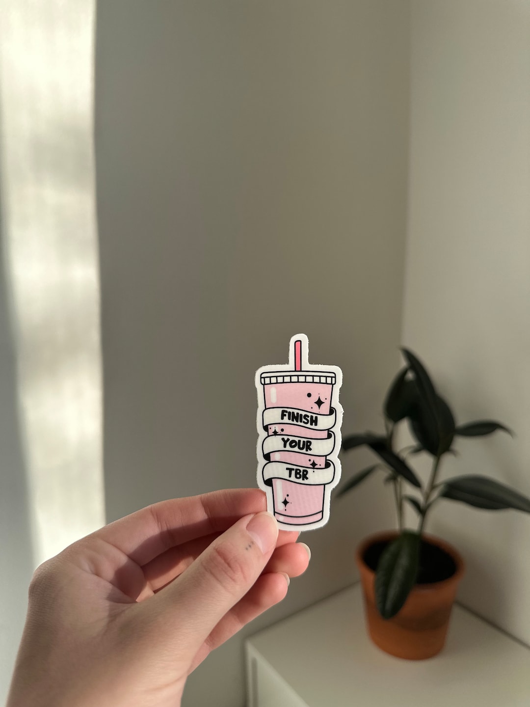 Finish Your TBR Sticker, Bookish Sticker, Reading Sticker, Cute Kindle ...