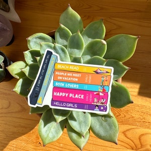 Emily Henry Book Stack Sticker, Book Lovers Emily Henry, Beach Read ...