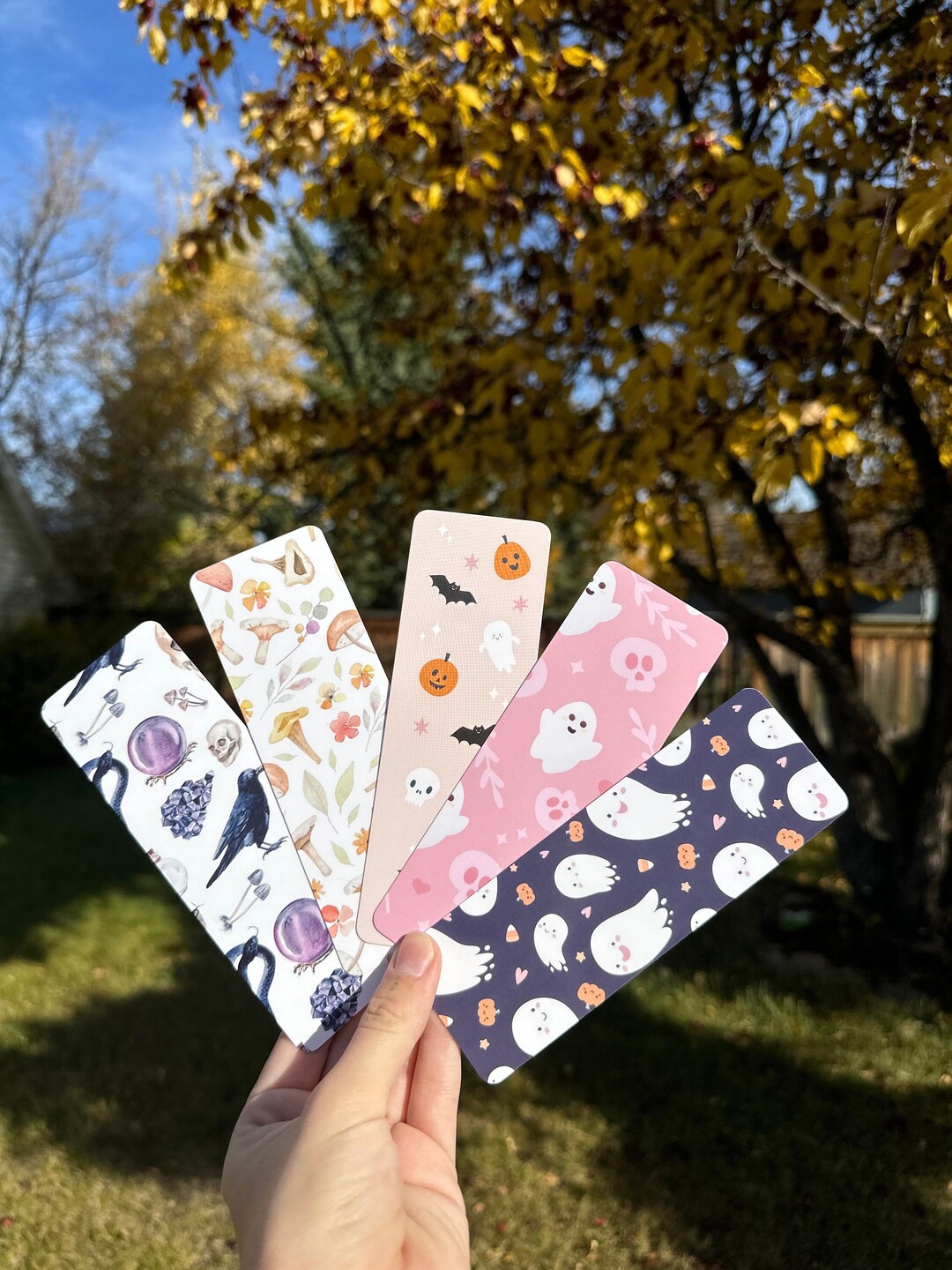 Spooky Bookish Bookmarks Bundle Pack of 5 | Cute Ghosties, Halloween ...