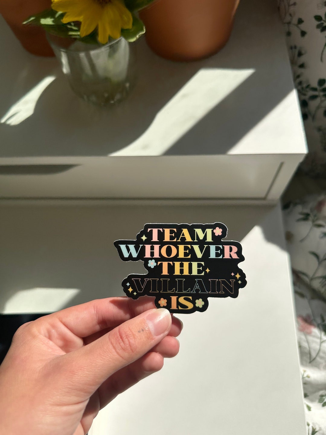 Team Whoever the Villain is Sticker, Dark Romance Sticker, Villain ...