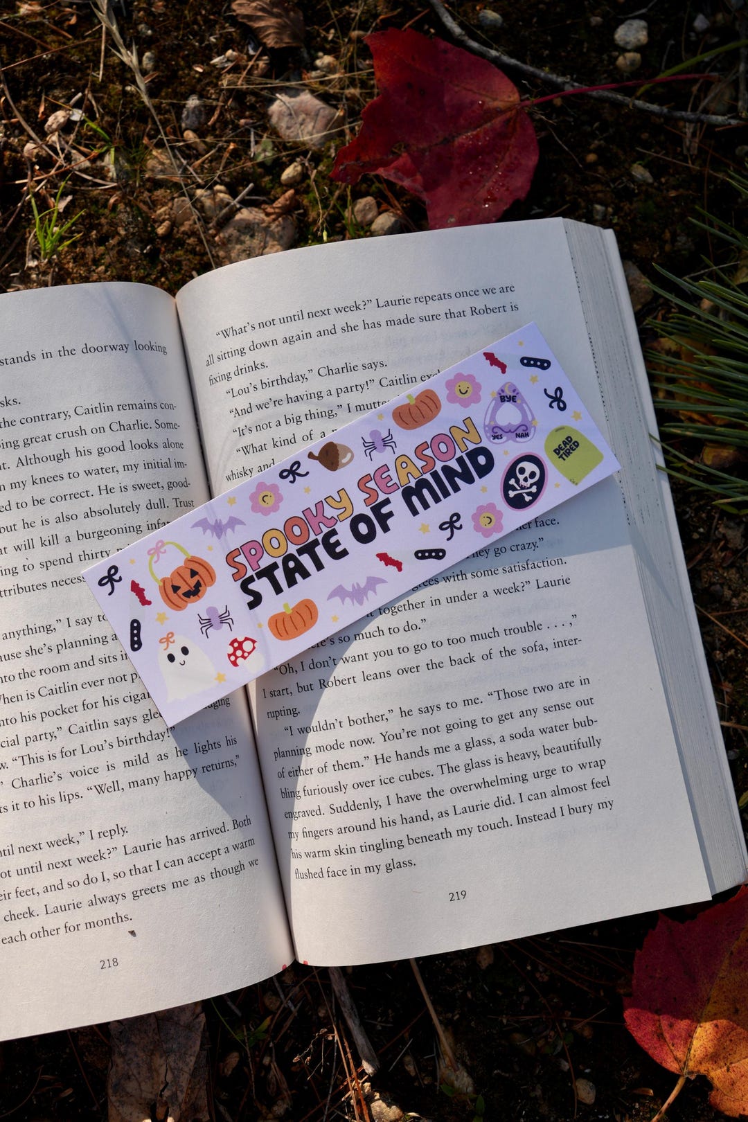Spooky Season Sate of Mind Bookmark – Spooky Reading Bookmark, Ghosts ...