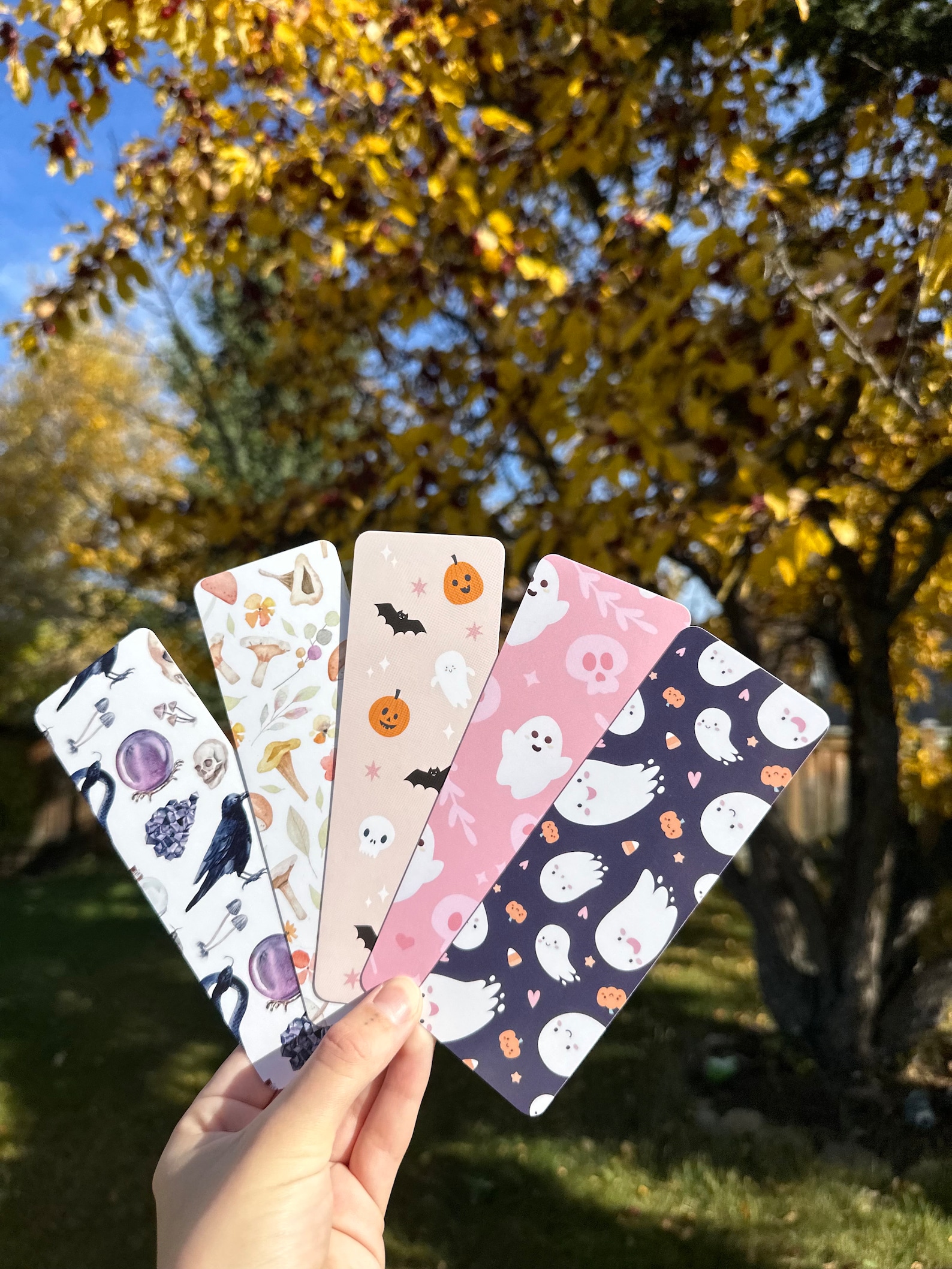 Spooky Bookish Bookmarks Bundle Pack of 5 | Cute Ghosties, Halloween ...
