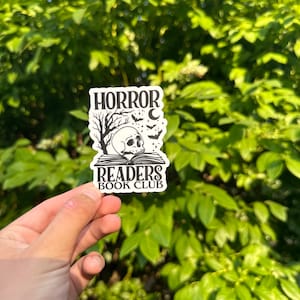 Horror Readers Book Club Sticker, Thriller Book Club, Psychological Thrillers, Scary Books ...