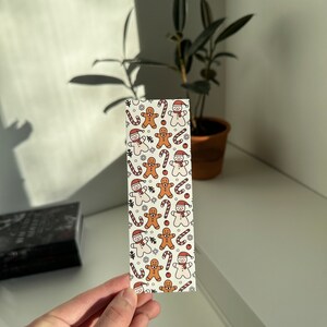 Gingerbread, Snowman and Candycane Bookmark, Holiday Bookmarks, Bookish ...