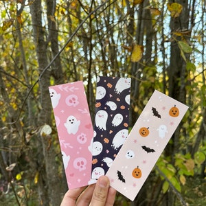 Spooky Bookish Bookmarks Bundle Pack of 3 | Cute Ghosties, Halloween ...