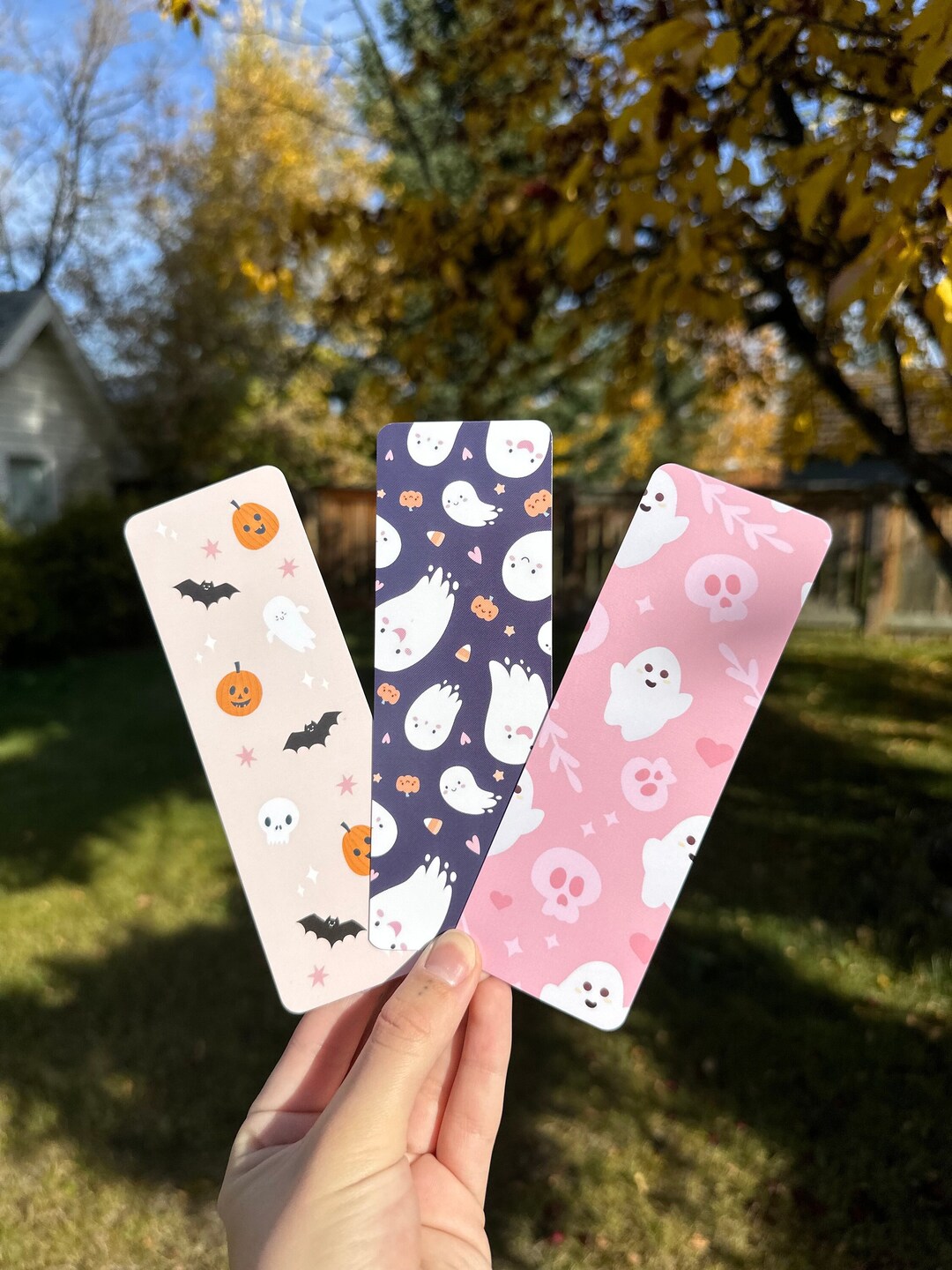 Spooky Bookish Bookmarks Bundle Pack of 3 | Cute Ghosties, Halloween ...