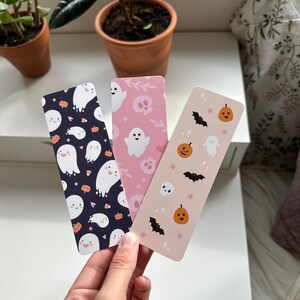 Spooky Bookish Bookmarks Bundle Pack of 3 | Cute Ghosties, Halloween ...