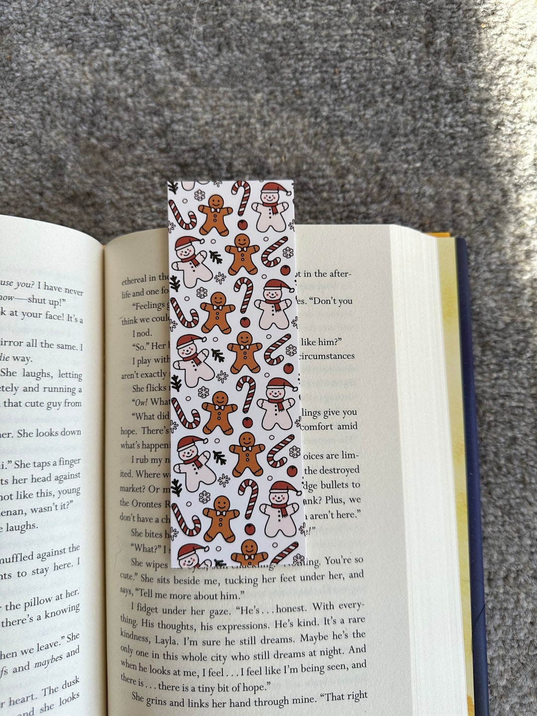 Gingerbread, Snowman and Candycane Bookmark, Holiday Bookmarks, Bookish ...