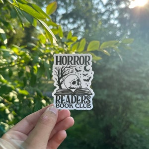 Horror Readers Book Club Sticker, Thriller Book Club, Psychological ...