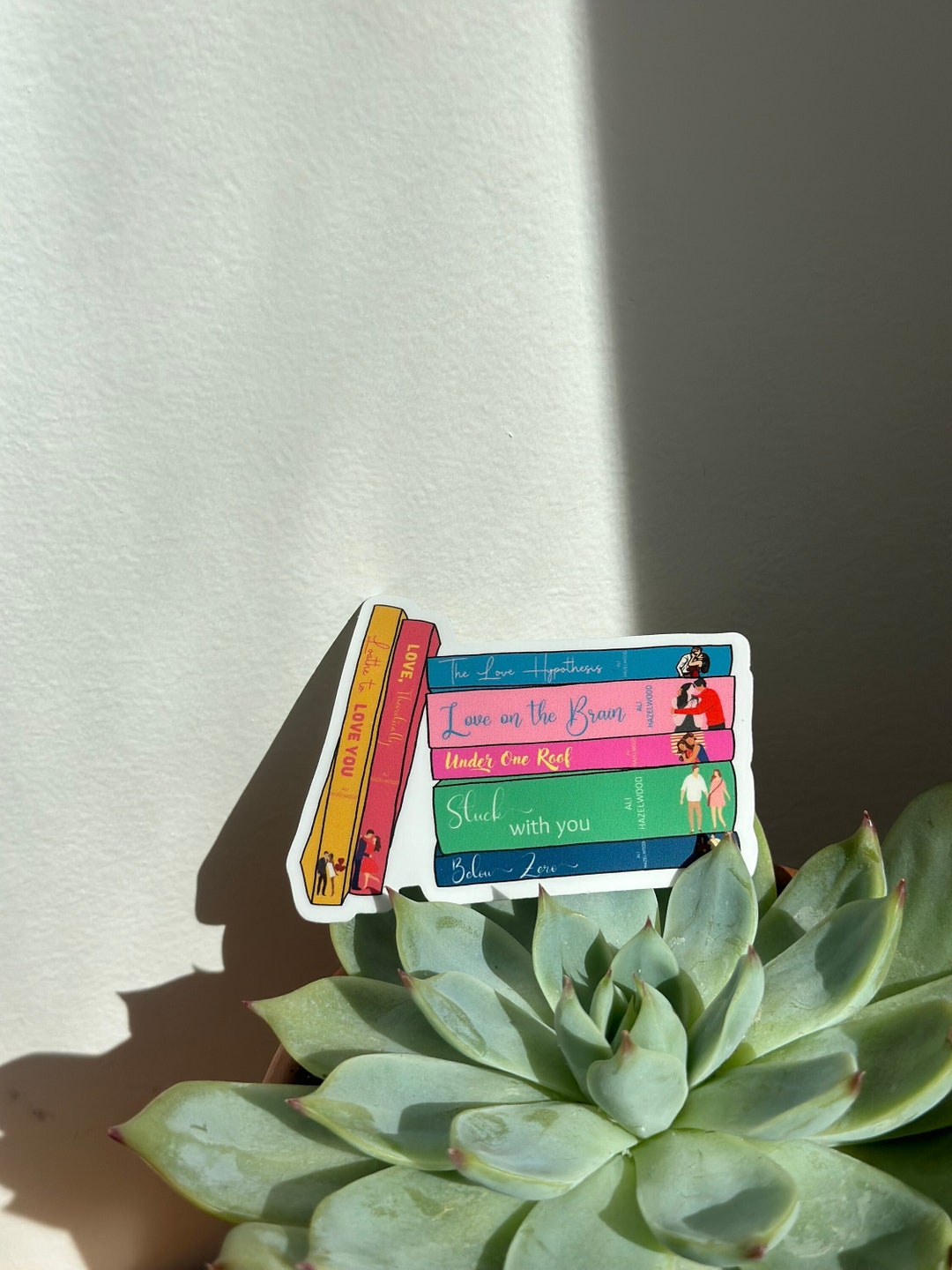 Ali Hazelwood Book Stack Sticker, the Love Hypothesis Sticker, Loathe ...