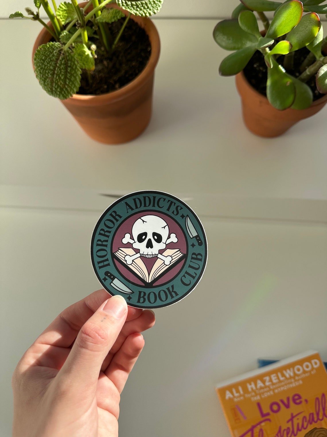 Horror Addicts Book Club Sticker, Thriller Book Club, Horror Readers ...