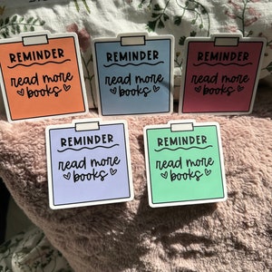 Reminder: Read More Books Sticker, Bookish Sticker, Reader Sticker ...