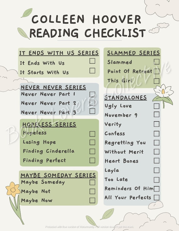 Updated List Of Colleen Hoover Books In Order (& Checklist), 58% OFF Updated List Of Colleen Hoover Books In Order (& Checklist), 58% OFF