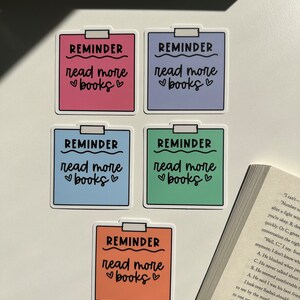 Reminder: Read More Books Sticker, Bookish Sticker, Reader Sticker ...