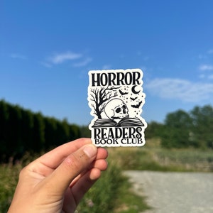 Horror Readers Book Club Sticker, Thriller Book Club, Psychological ...