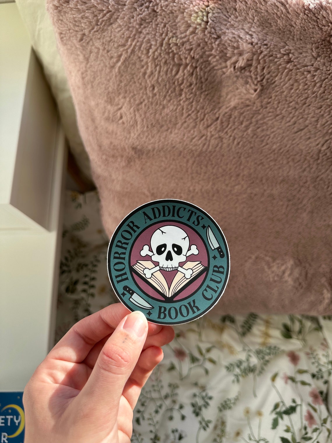 Horror Addicts Book Club Sticker, Thriller Book Club, Horror Readers ...