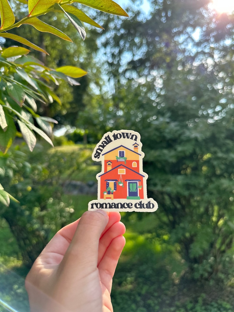 Small Town Romance Book Club Sticker, Romance Reader Sticker, Book ...