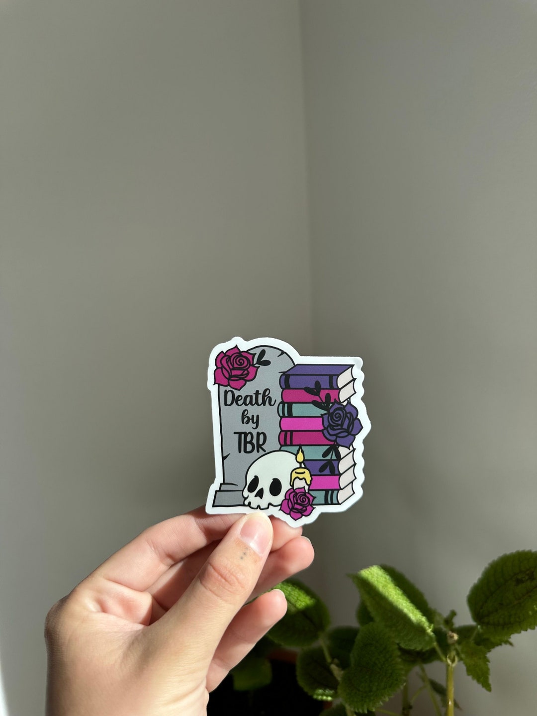 Death by TBR Sticker, Bookish Sticker, Reading Sticker, Cute Kindle ...