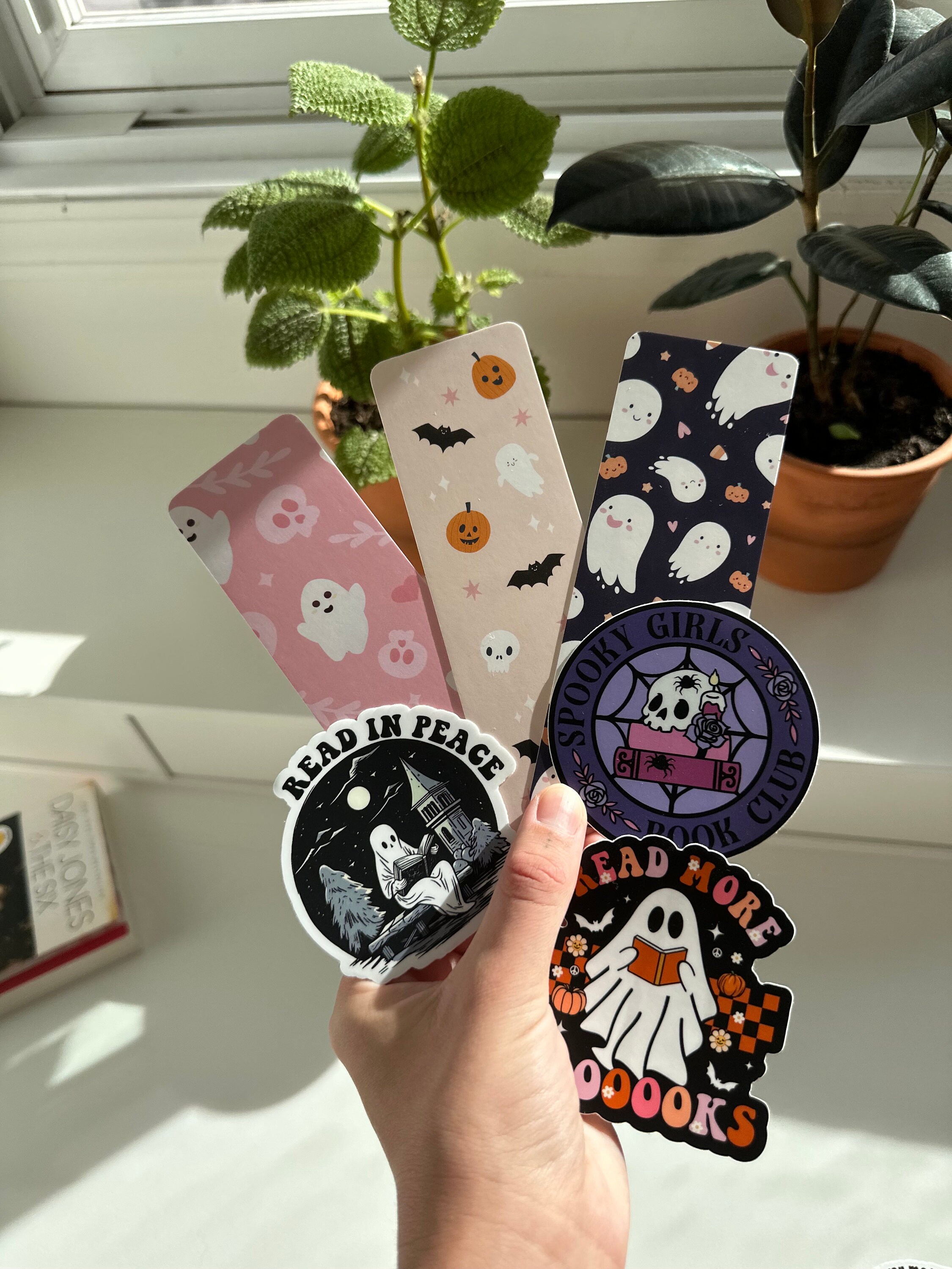 Spooky Bookish Bundle Pack 6 Items (3 Halloween Bookmarks and 3 ...