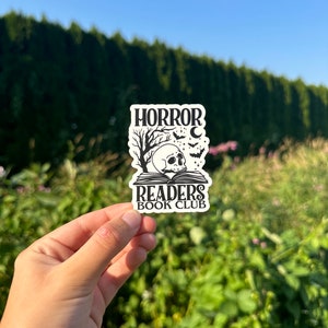 Horror Readers Book Club Sticker, Thriller Book Club, Psychological ...