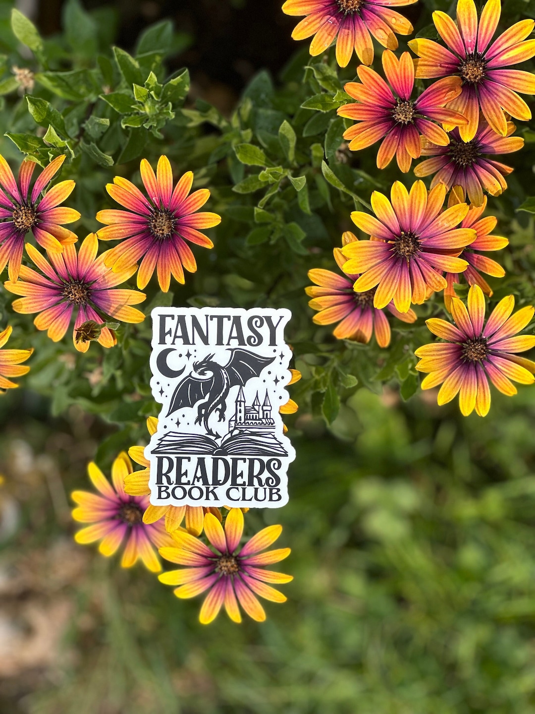 Fantasy Readers Book Club Sticker, Romance Fantasy Reader, Bookish ...