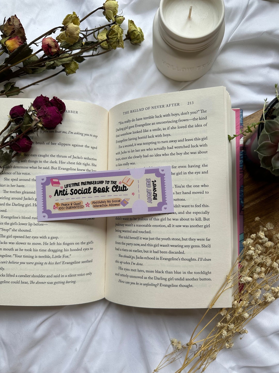 Lifetime Membership to the Anti-social Book Club Bookmark, Cute ...