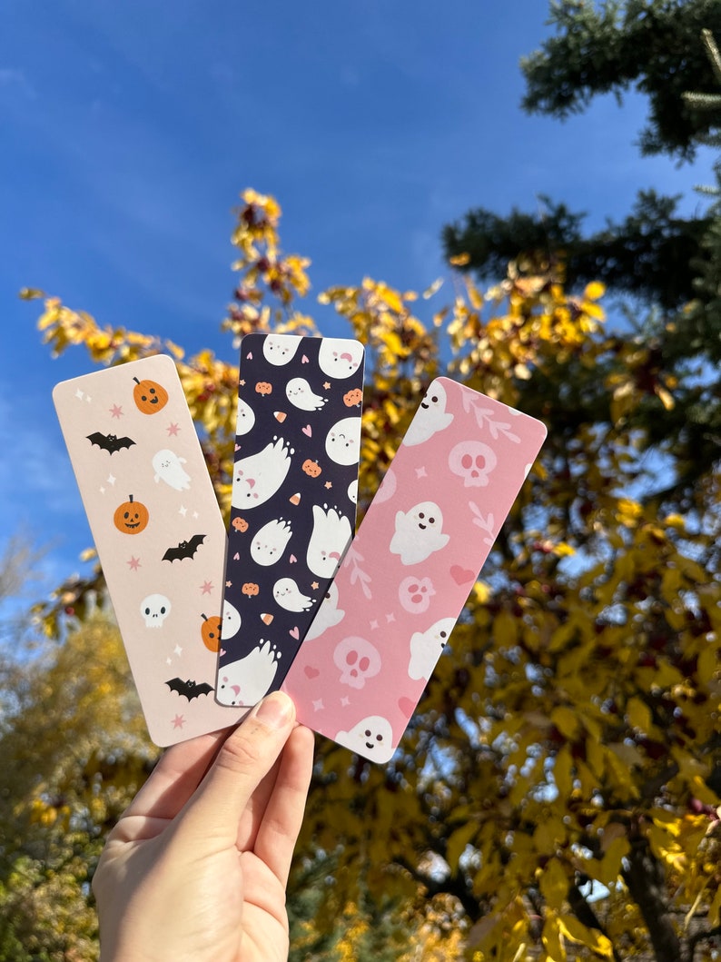 Spooky Bookish Bundle Pack 6 Items (3 Halloween Bookmarks and 3 ...